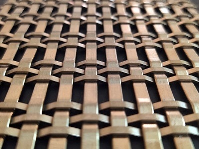 Architectural Metal Fabric made of decorative stainless steel crimped ...