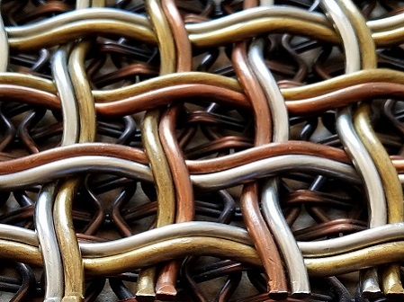 Stylish Decorative Wire Mesh made of 3 different hybrid metal wires ...